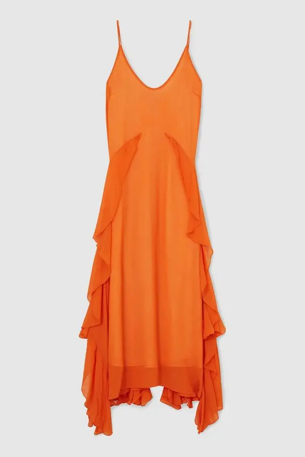 REISS Ruffled Maxi Dress