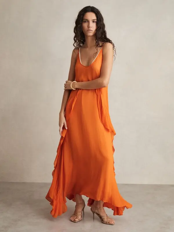 REISS Ruffled Maxi Dress