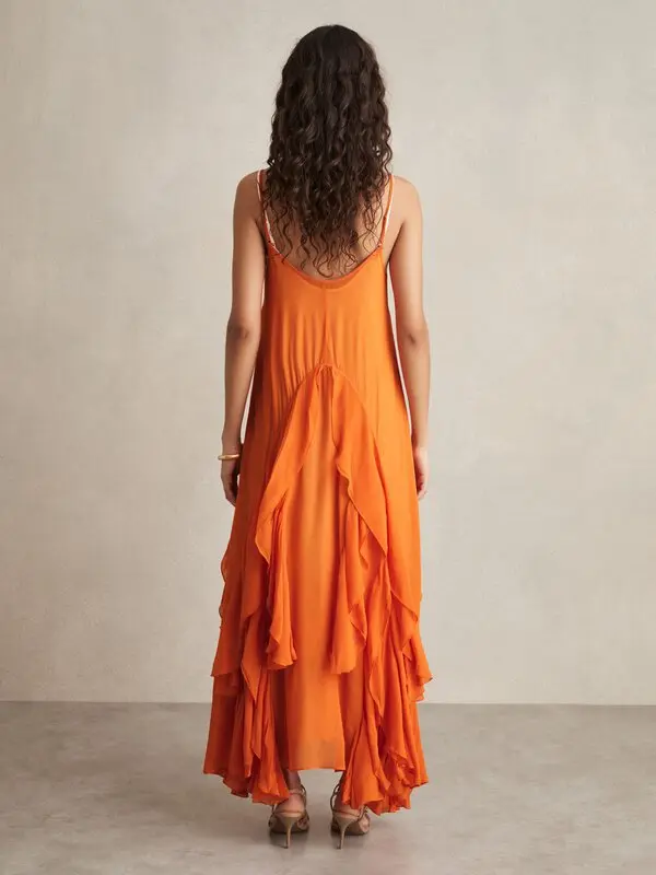 REISS Ruffled Maxi Dress