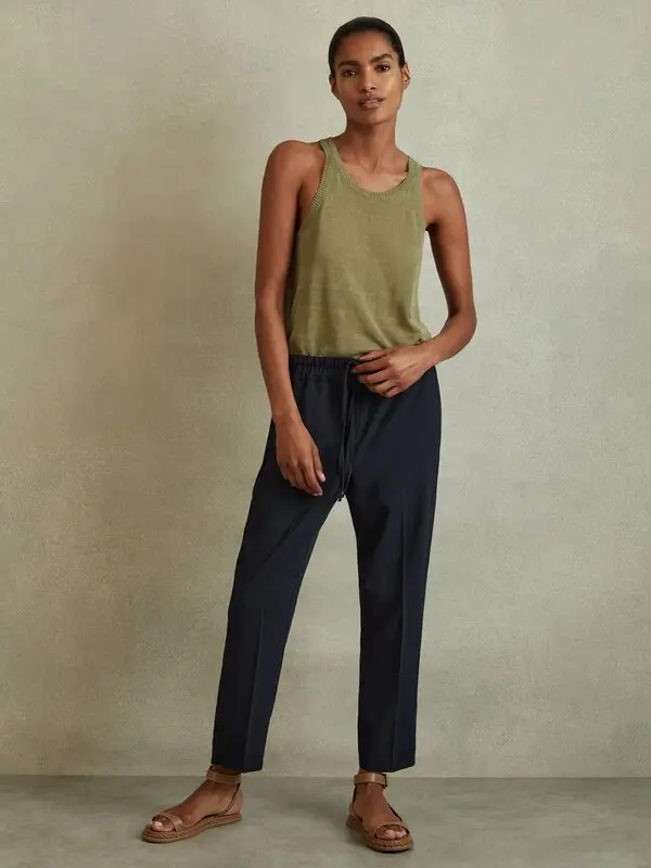 REISS Tapered Pull On Trousers