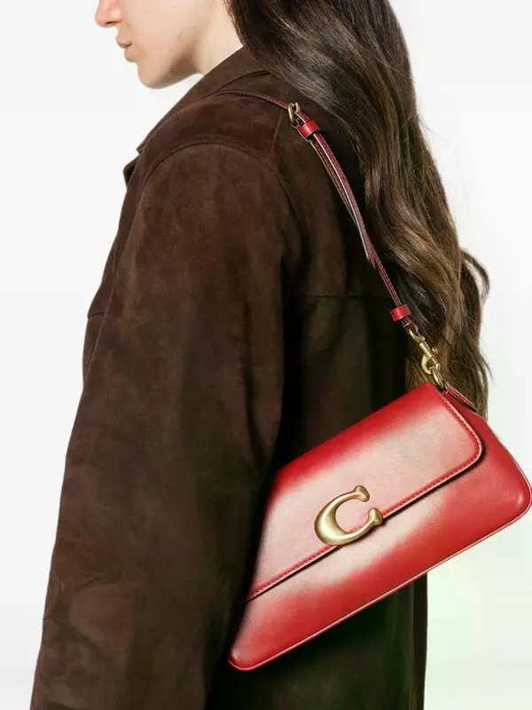 COACH Logo-plaque Leather Shoulder Bag