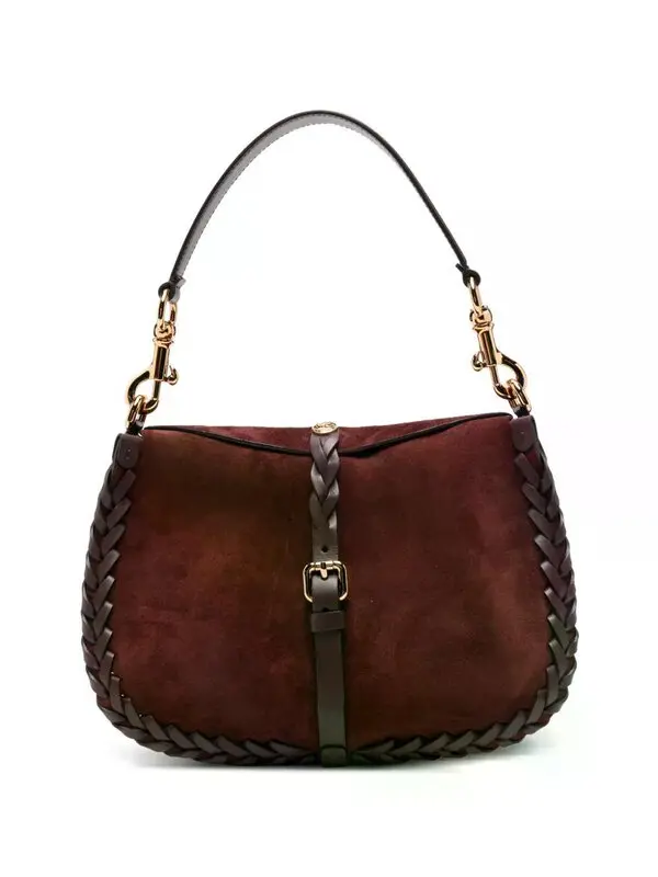 Etro Braided Suede Cross Body Bag - Brown