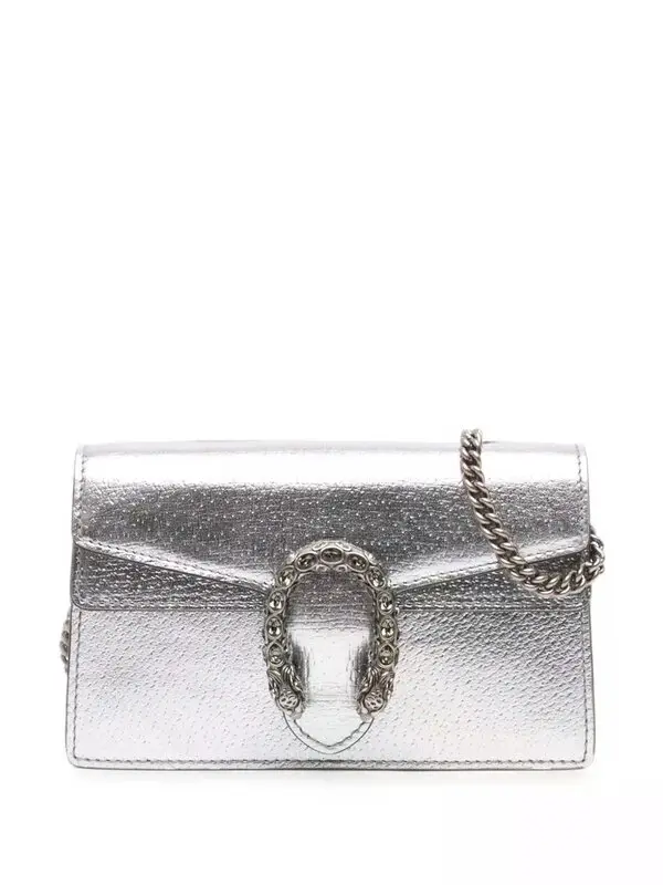 Gucci 2016-2026 Mini Leather Dionysus Crossbody Bag - Silver