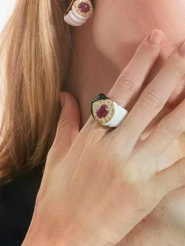 ANDREOLI Ruby And Diamond Ring