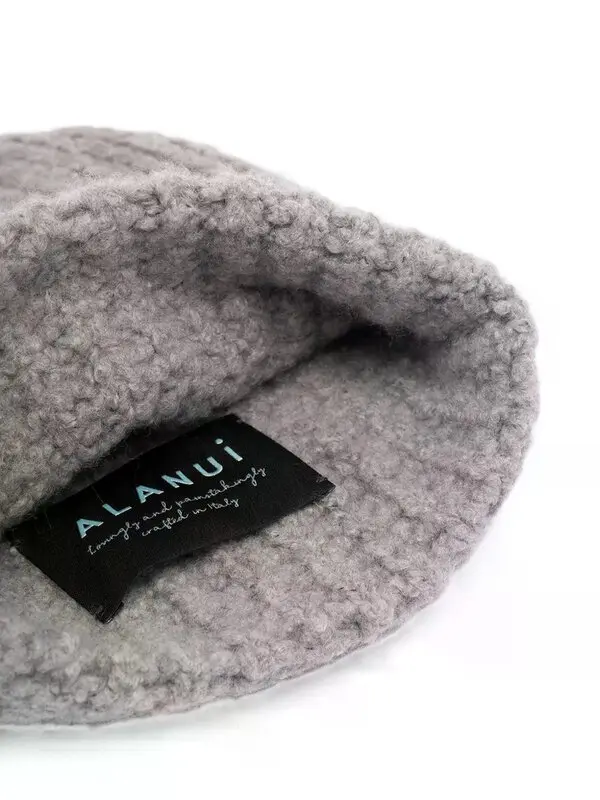Alanui Ribbed-knit Cashmere Beanie Hat