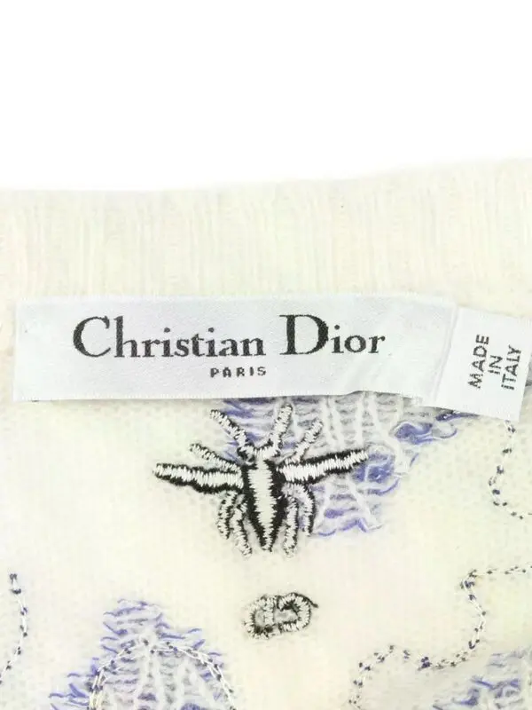 Dior Around The World" Embroidered Cashmere Sweater