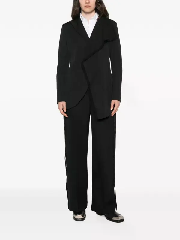 Yohji Yamamoto Asymmetric Frayed-edge Jacket