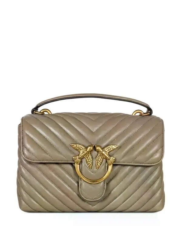 Pinko Love Lady Puff Chevron-quilted Shoulder Bag - Grey