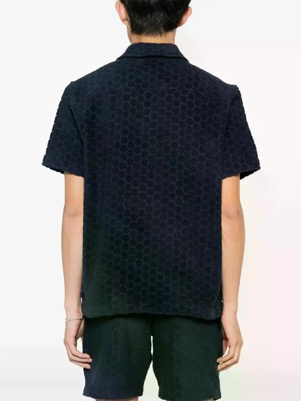 Orlebar Brown Howell Geometric Pattern Shirt