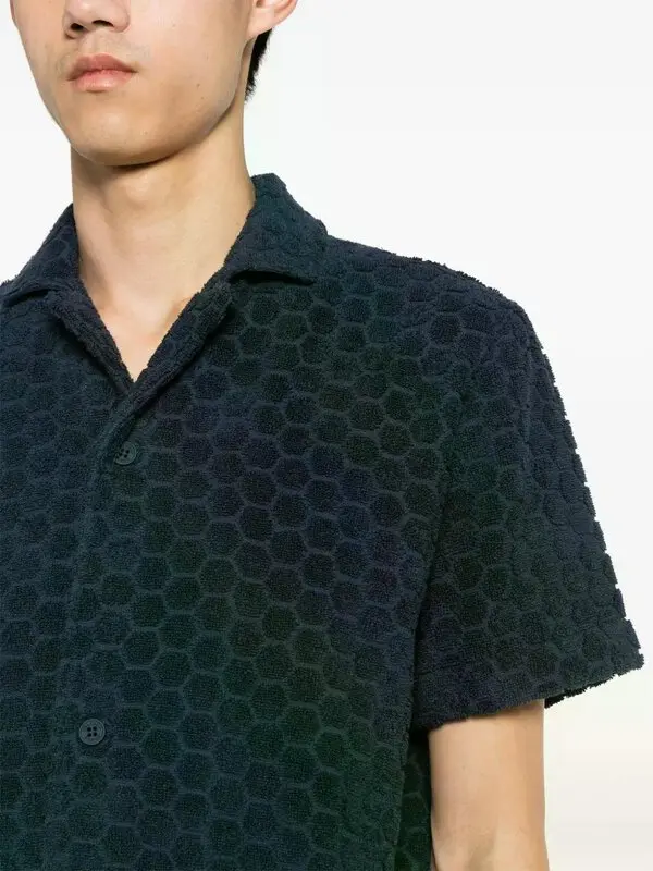 Orlebar Brown Howell Geometric Pattern Shirt