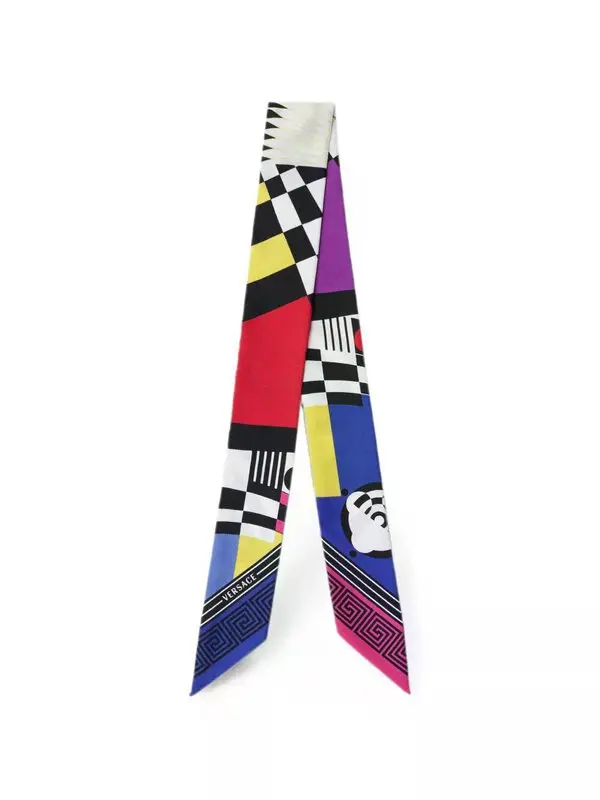 Versace Greca-print Silk Scarf
