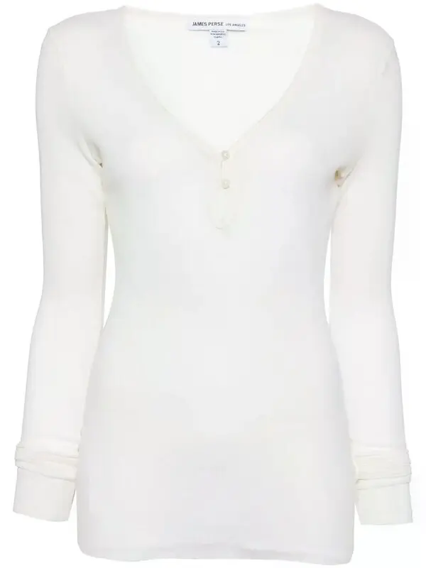 JAMES PERSE Ribbed Top - Neutrals