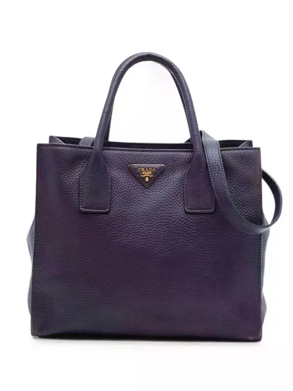 Prada Vitello Daino Open Convertible Tote Satchel