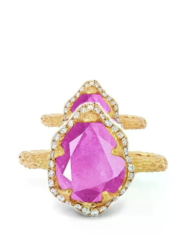 LOGAN HOLLOWELL Baby Queen Pink Sapphire And Diamond Ring - Gold