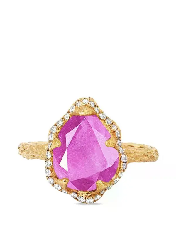 LOGAN HOLLOWELL Baby Queen Pink Sapphire And Diamond Ring - Gold