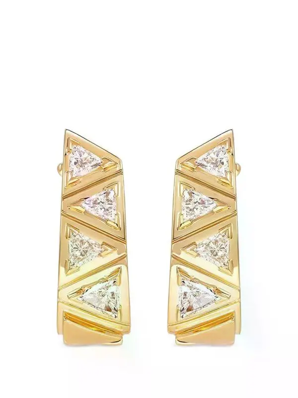 Marina B Triangoli Danielle Diamond Earrings - Gold
