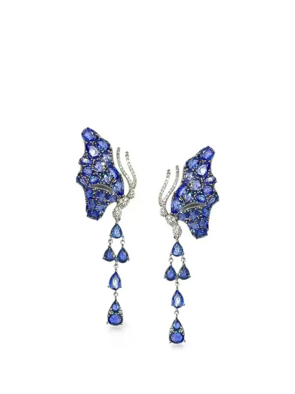 STEFERE Butterflies Sapphire And Diamond Earrings