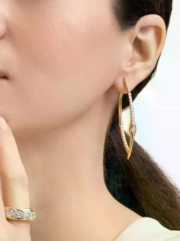 UNIFORM OBJECT Axle Diamond Earrings - Gold