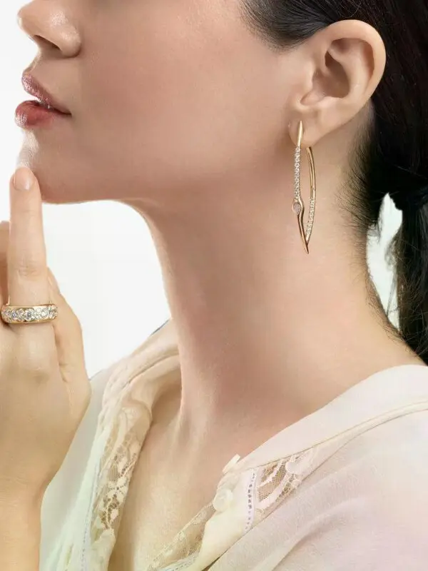 UNIFORM OBJECT Axle Diamond Earrings
