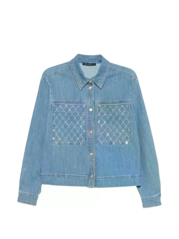 BETTY BARCLAY Embellished Pocket Shirt - Blue