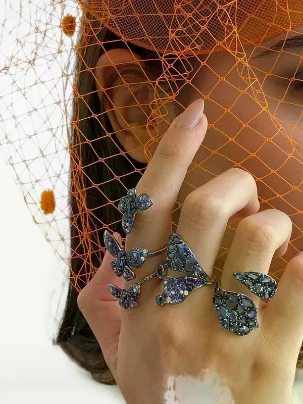 STEFERE Butterfly Sapphire And Diamond Ring