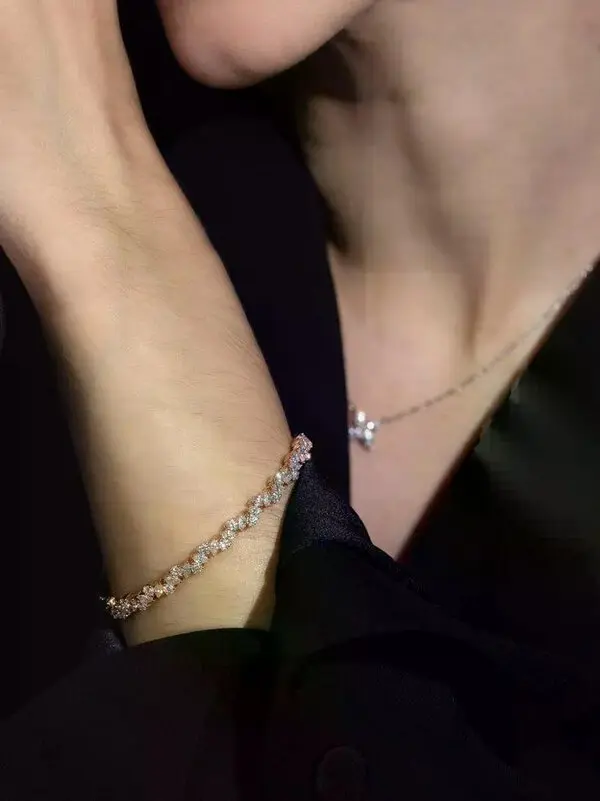 Kwiat Mixed Diamond Bracelet In 18k Rose Gold - Pink