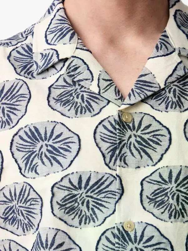 LES DEUX Dahlia Floral-pattern Short-sleeved Shirt