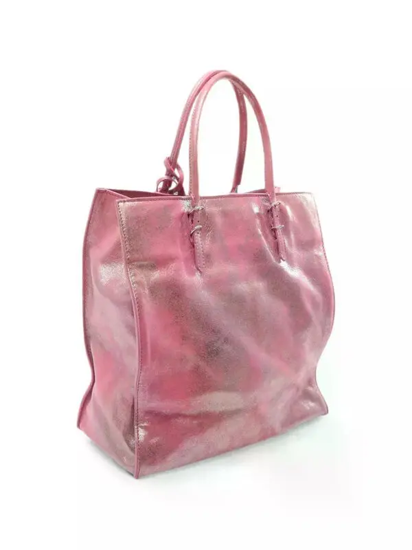 Balenciaga 2018-2026 Metallic Leather Papier A5 Tote Bag