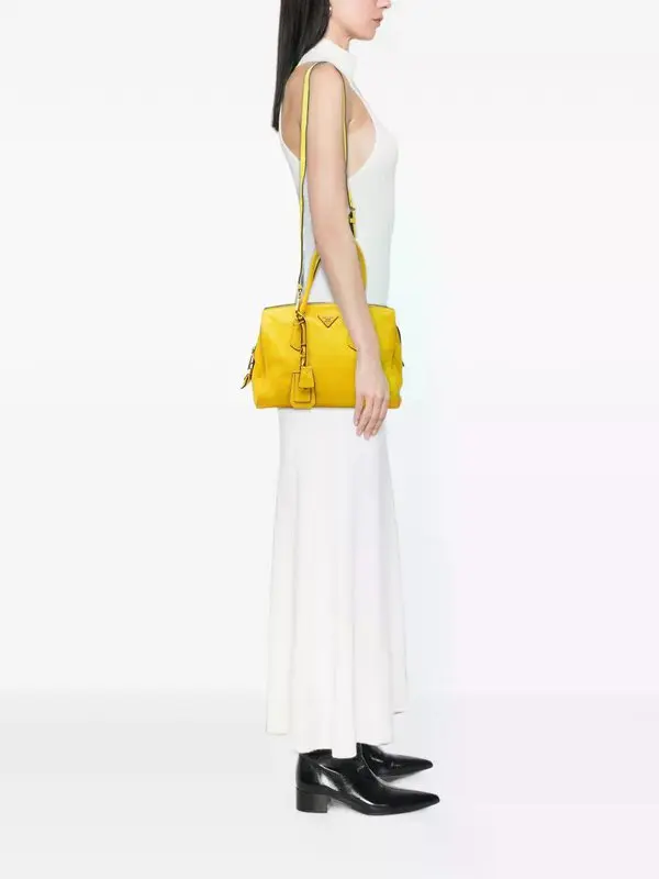 Prada Vitello Daino Zip Top Satchel