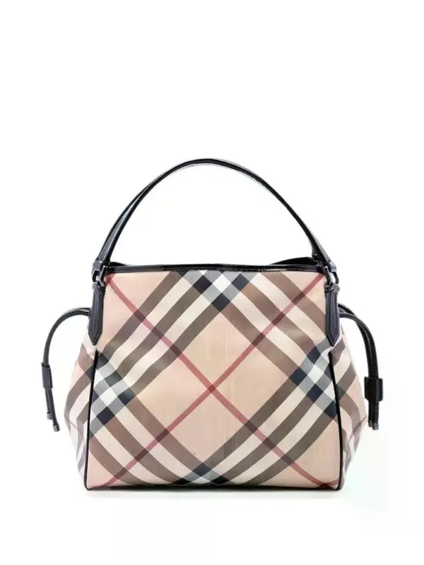 Burberry 2000-2017 Supernova Check Coated Canvas Bilmore Tote Bag