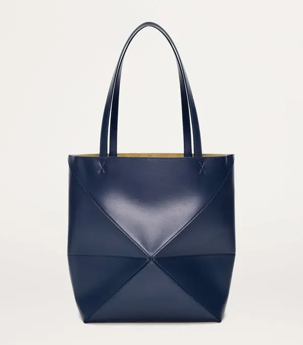 Loewe Medium Leather Puzzle Fold Tote Bag