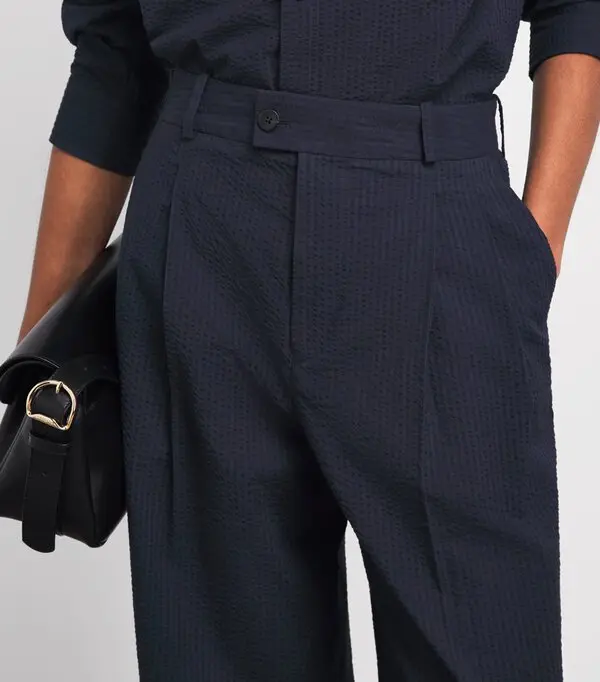 WITH NOTHING UNDERNEATH Seersucker Trousers
