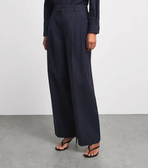 WITH NOTHING UNDERNEATH Seersucker Trousers