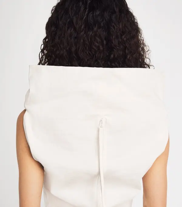 Issey Miyake Allow Sleeveless Mock Neck Top