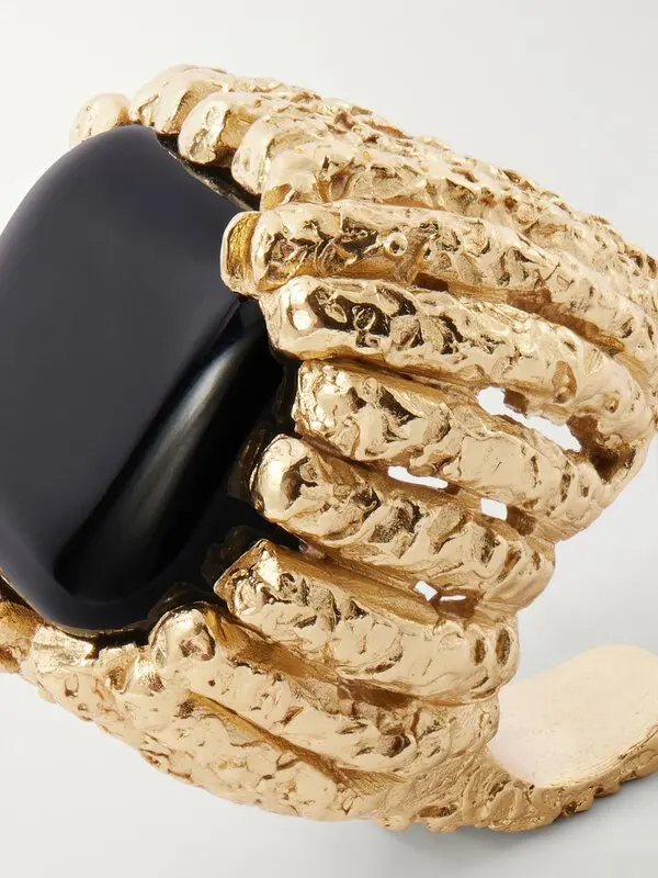 PAOLA SIGHINOLFI 18-karat -plated Pewter And Resin Ring