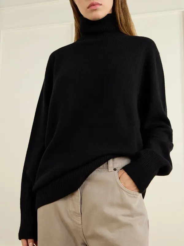 THE ROW Stepny Wool And Cashmere-blend Turtleneck Sweater