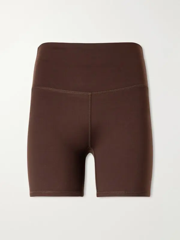 Varley Freesoft High-rise Stretch-jersey Shorts - Brown