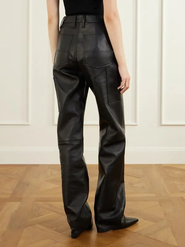 Altuzarra Mills Leather Straight-leg Pants