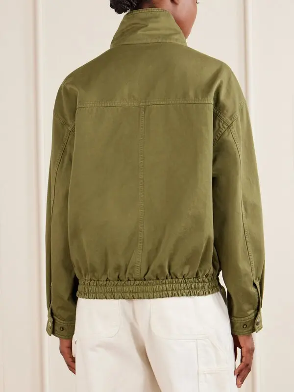 NILI LOTAN Klaire Cotton Shell Blouson Jacket