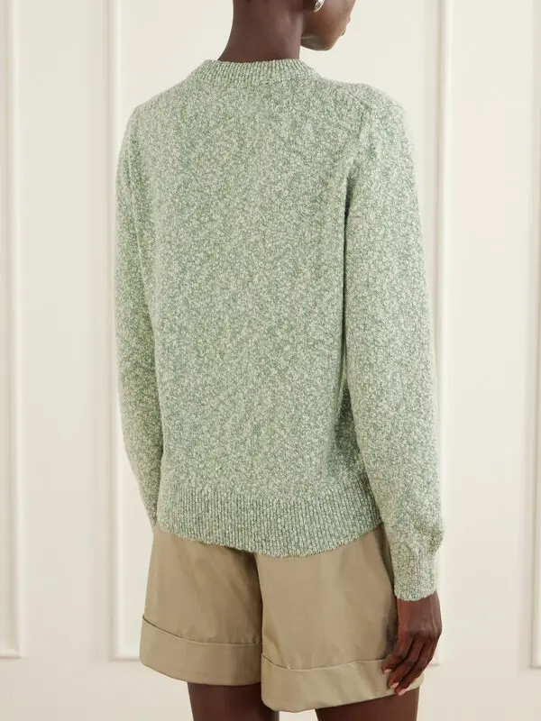 Purdey Mélange Wool And Cotton-blend Sweater