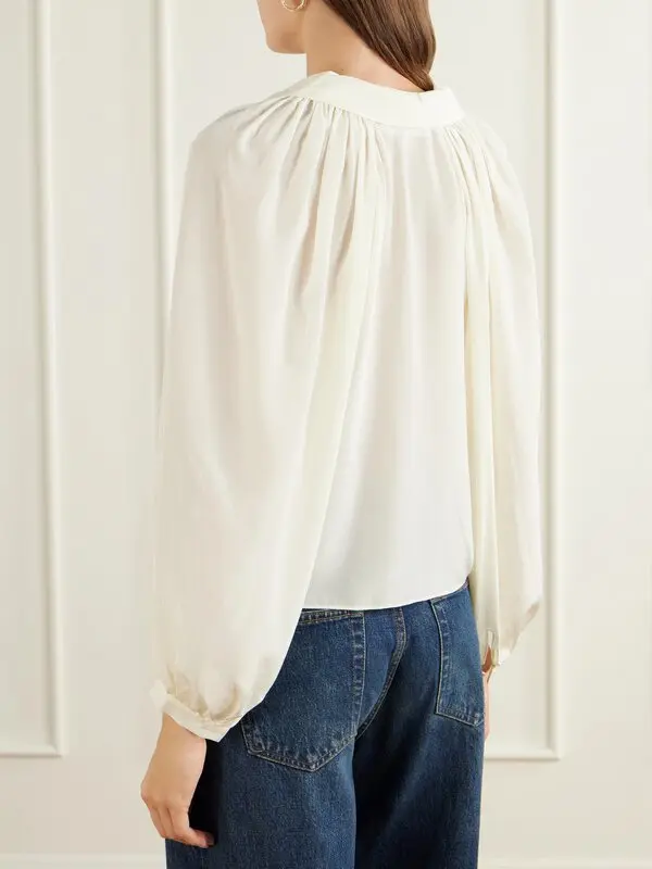 FRAME The Gala Silk-crepe De Chine Blouse