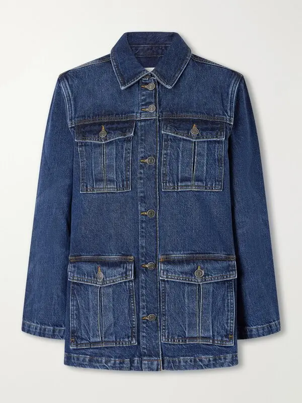 FRAME The Denim Utility Denim Jacket - Blue