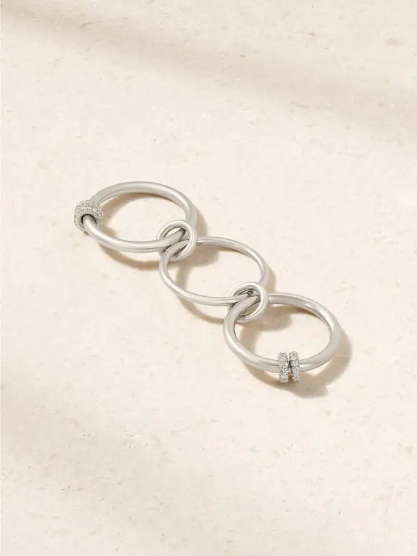 SPINELLI KILCOLLIN Jovie Set Of Three Sterling Diamond Rings