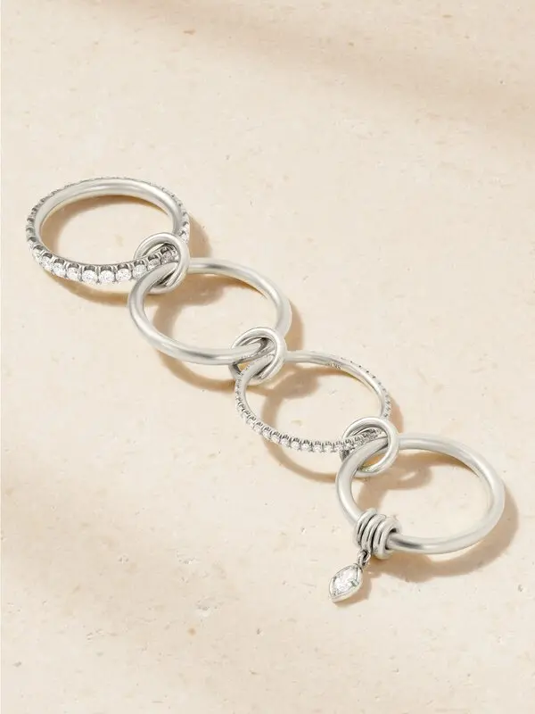 SPINELLI KILCOLLIN Sterling And Diamond 'inara' Ring Set
