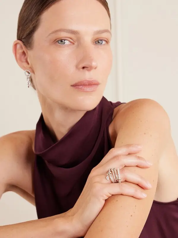 SPINELLI KILCOLLIN Sterling And Diamond 'inara' Ring Set