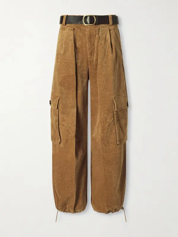 Sea Garret Stretch Cotton-corduroy Balloon Pants - Green