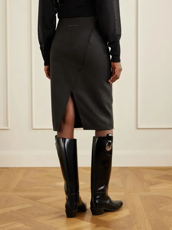 MAISON MARGIELA Wool-blend Felt Midi Skirt