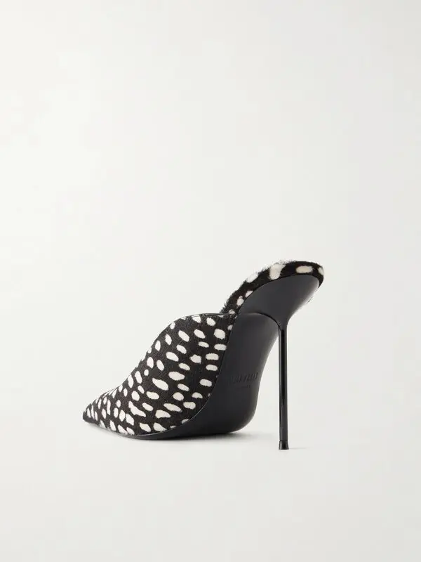 Paris Texas Lidia 105 Printed Calf Hair Mules
