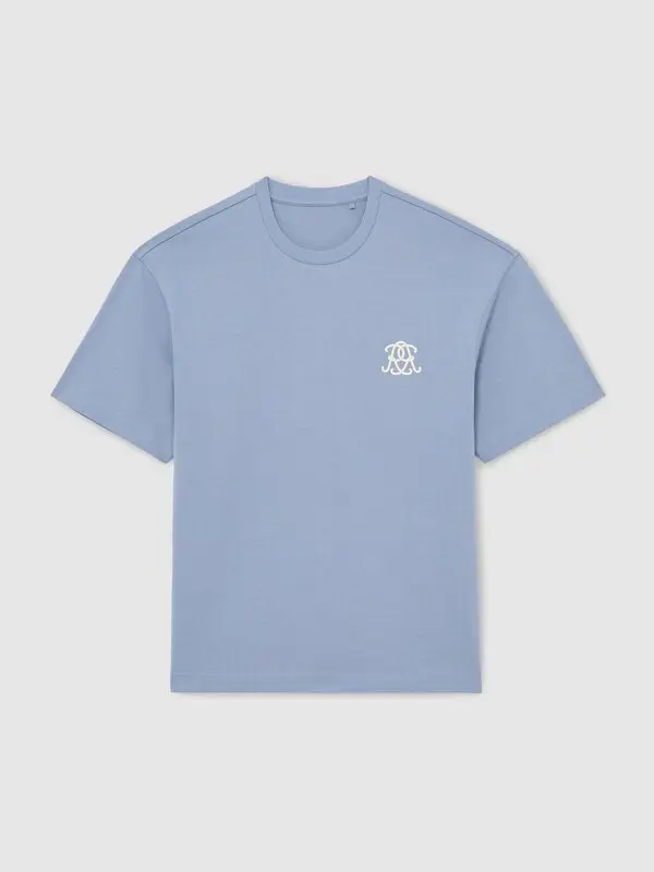 REISS Monogram Butter Relaxed-fit T-shirt