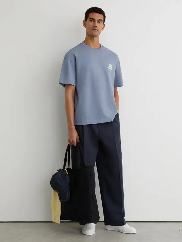 REISS Monogram Butter Relaxed-fit T-shirt
